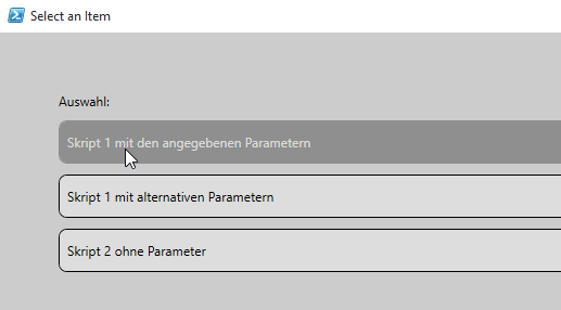 Powershell Wpf Gui Auswahl Für Powershell Parameter